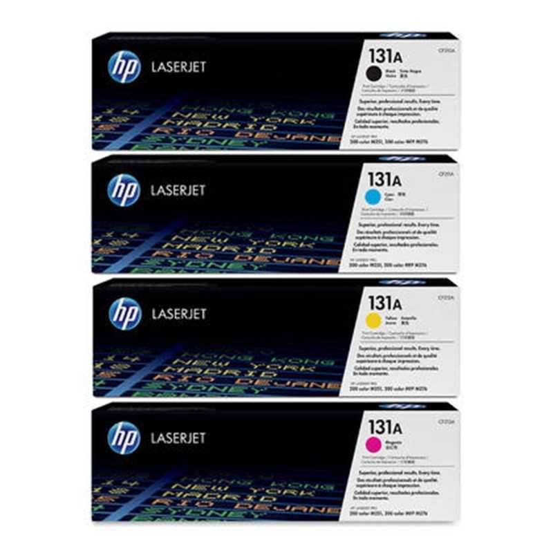 Cartouche toner HP 131A Noir, Jaune, Bleu, Rouge