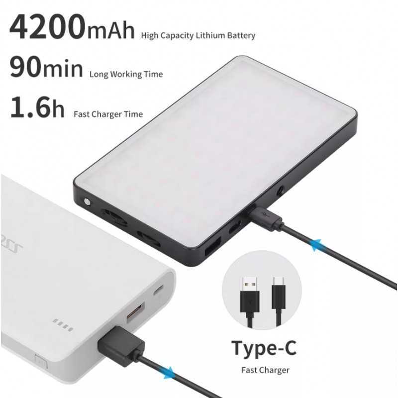 Mini éclairage LED rvb polychrome, batterie intégrée, pour la photographie