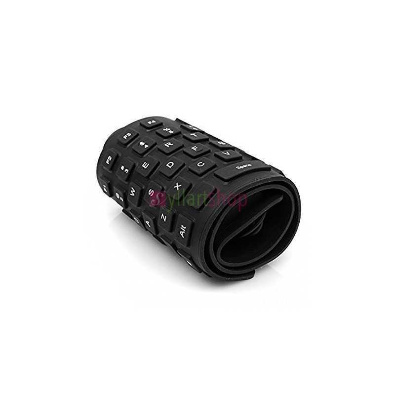 Clavier USB Filaire Portable Flexible Ultra Slim Silicone Pliable ...