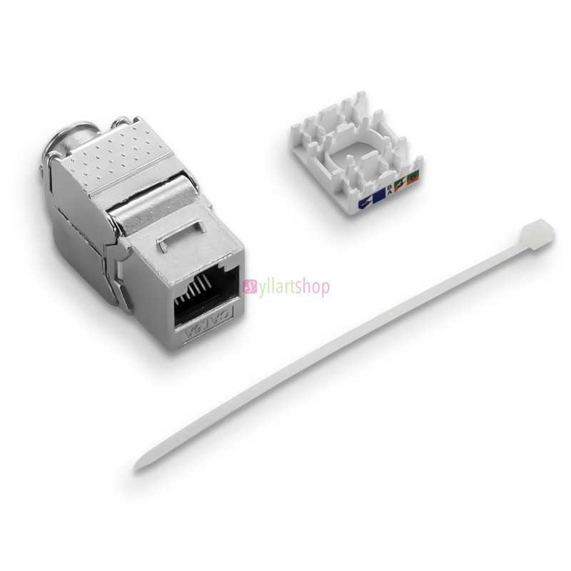 Module Keystone RJ45 Femelle CAT6A FTP 180°