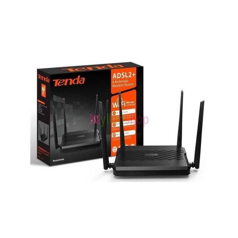 Modem routeur adsl Tenda D305 300mbps usb 4 antennes