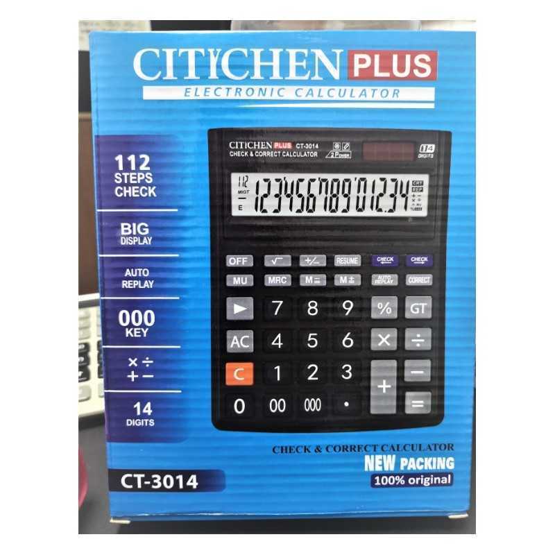 Calculatrice CITYCHEN plus CT3014 grand affichage 14 chiffres