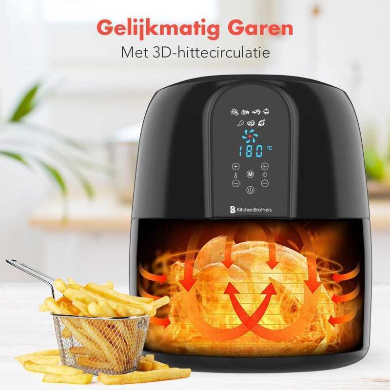 Friteuse à air chaud DECAKILA KEEC035B - 1000W - 2,2L - Livre de cuisine