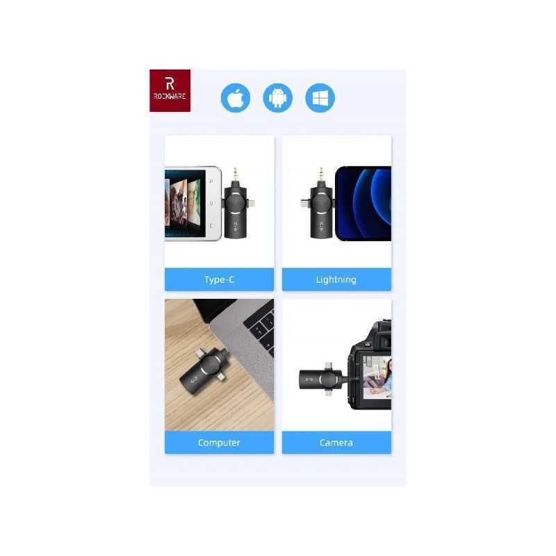 Micro Cravate Sans Fil Compact pour Smartphone (USB-C & Lightning ...