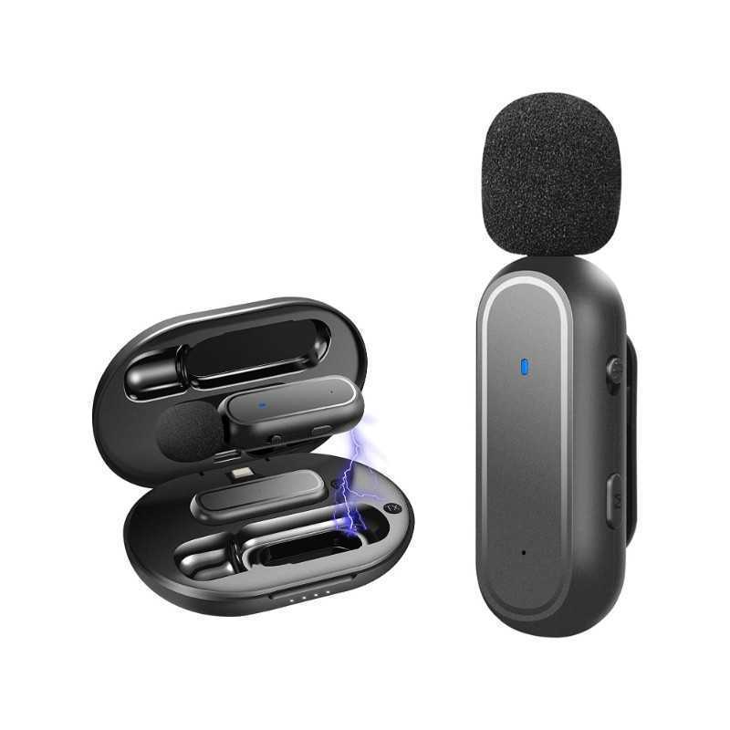 Mini Microphone cravate sans fil K60 avec boîtier de chargement, lot d ...