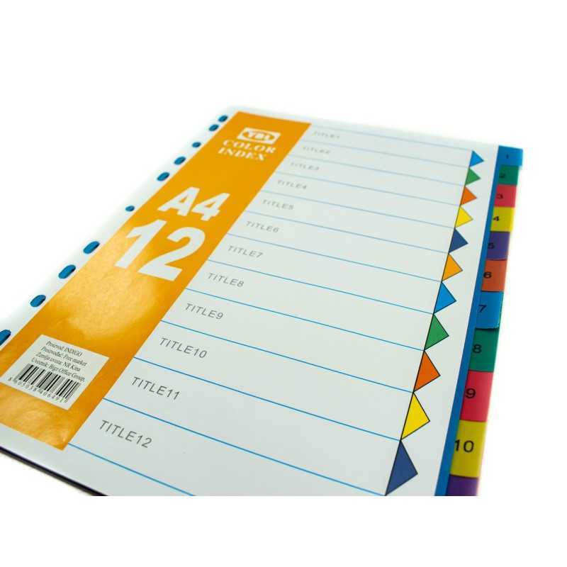 Intercalaire Séparateur Registre A4 avec 12 Onglets Imprimés Numériques ...