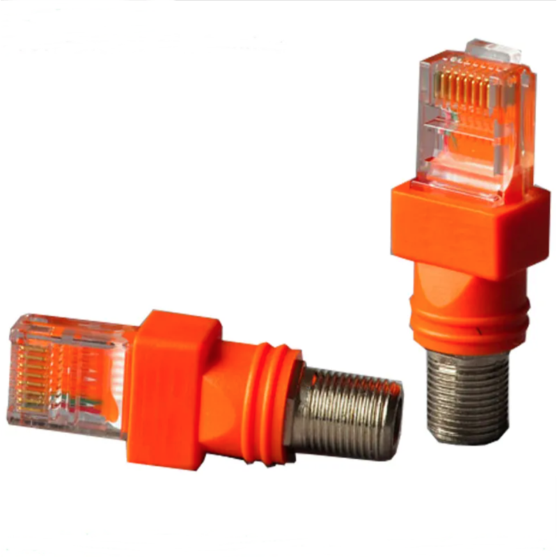 Connecteur RF femelle à RJ45 mâle Type RG6, coupleur à baril Coaxial