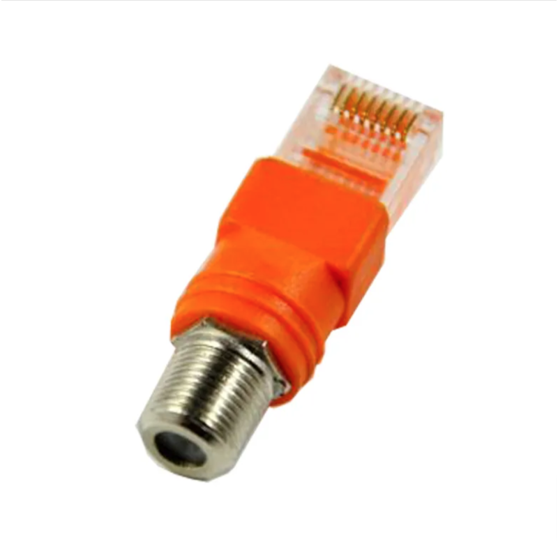 Connecteur RF femelle à RJ45 mâle Type RG6, coupleur à baril Coaxial