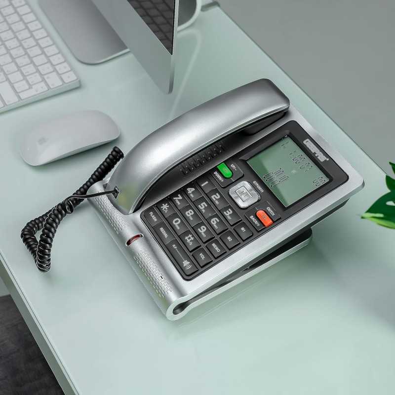 Téléphone Fixe GEEPAS GTP28011 avec identification de l'appelant