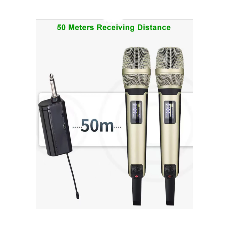 Microphones sans fil karaoké SKM9000B UHF Performance DJ avec 1 récepteur 2 microphones