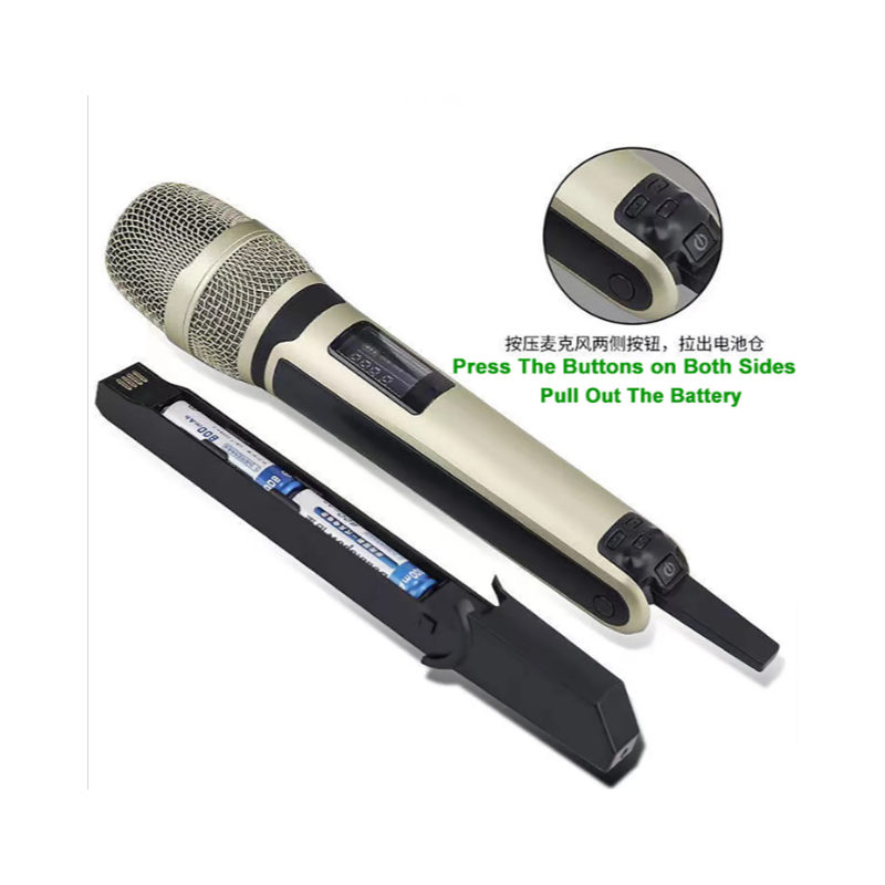 Microphones sans fil karaoké SKM9000B UHF Performance DJ avec 1 récepteur 2 microphones
