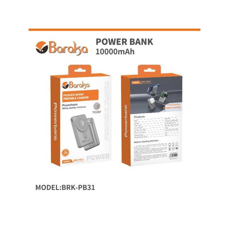 Power Bank Baraka BRK-PB31 10000mAh avec 1 entrée type-C et 1 sortie ...