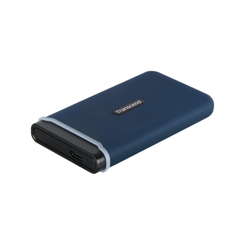 Disque externe SSD portable Transcend ESD370C 500Go bleu marine