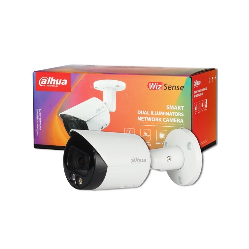 Oeil Caméra IP extérieur DAHUA DH-IPC-HFW2449S-S-IL Smart dual light 4 MP avec microphone ...