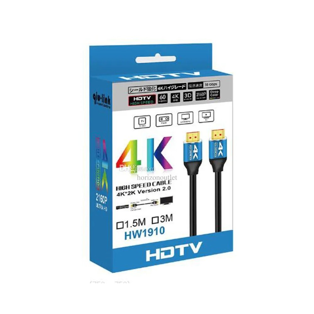 Câble HDMI 4K UHD 18 Gbps 1m | Compatible 3D & HDR